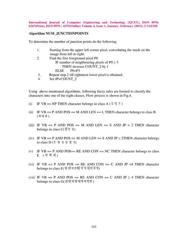 Fuzzy rule based classification and recognition of handwritten hindi | PDF