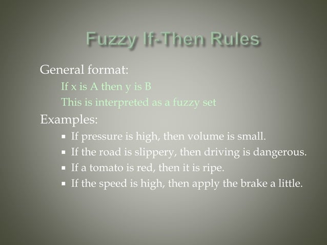 Fuzzy rules and fuzzy reasoning | PPTX | Science