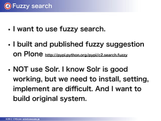 Fuzzy search on plone | PPT