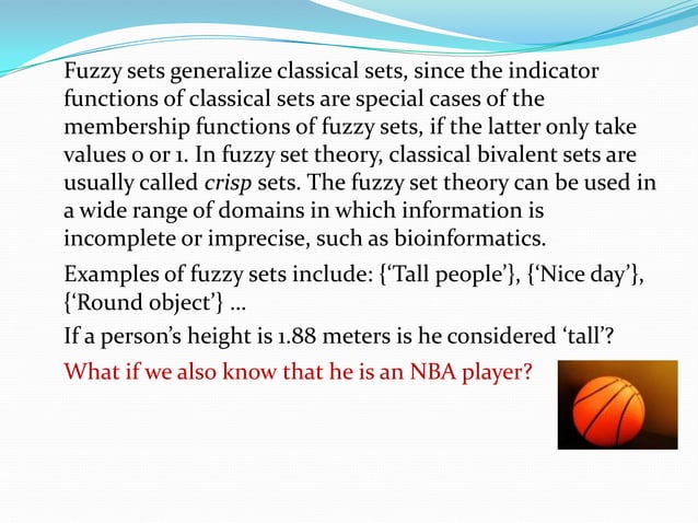 Fuzzy Sets Introduction With Example | PPTX