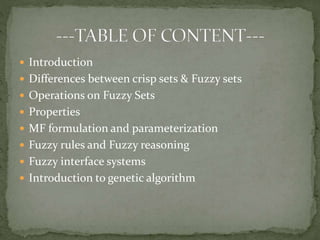 Fuzzy sets | PPTX | Computing | Technology & Computing