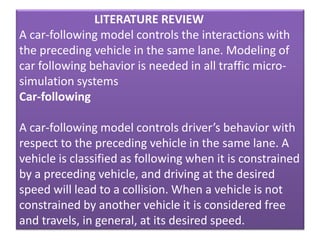 Fuzzy Microscopic Traffic Flow Model | PPTX | Auto Safety | Automotive