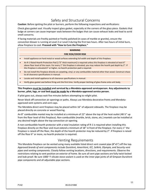 Fv42 installation and operating manual 0518 | PDF