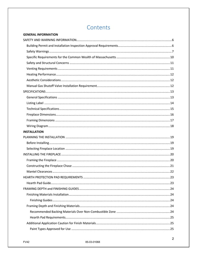 Fv42 installation and operating manual 0518 | PDF