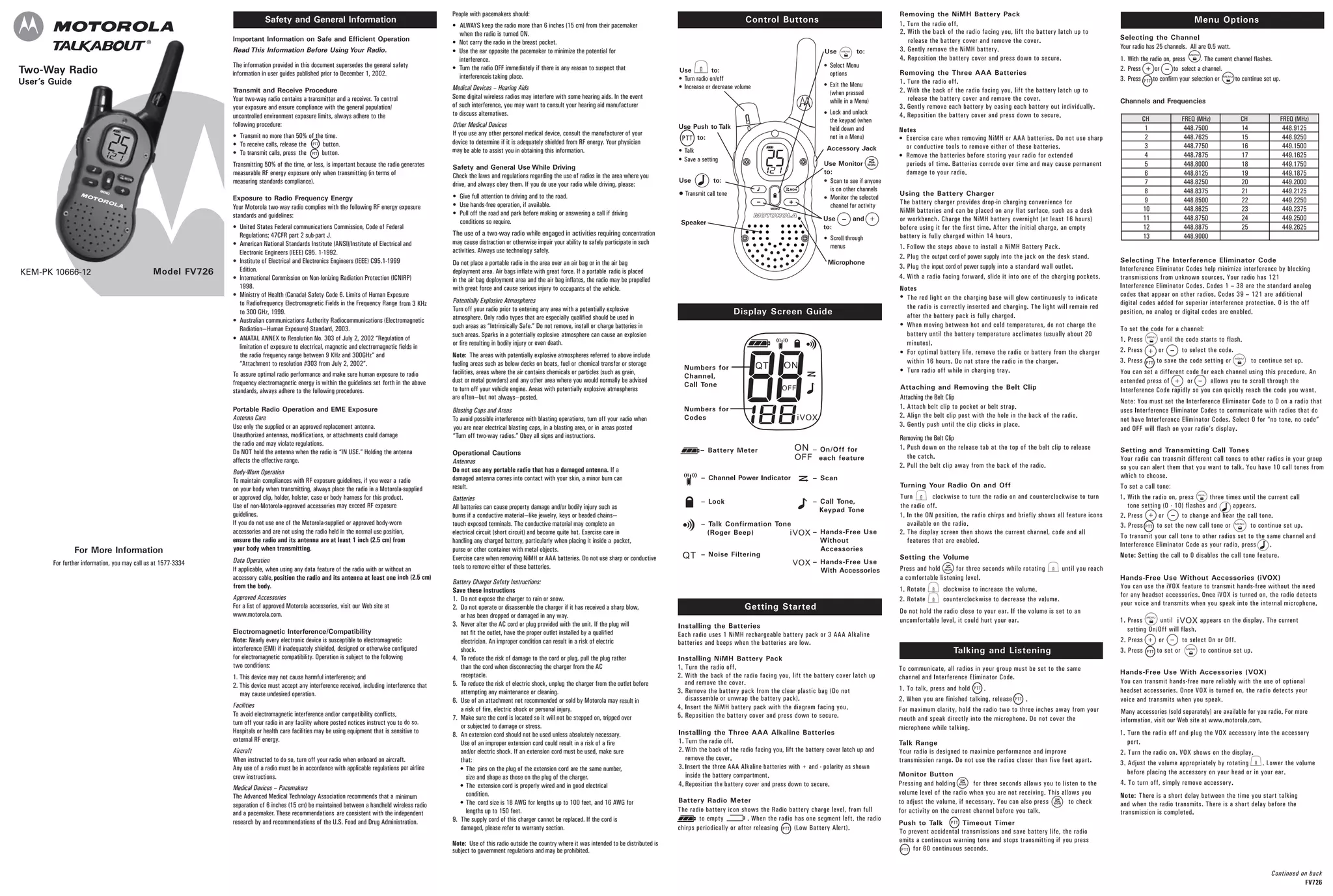 Fv726 user manual (eng) | PDF