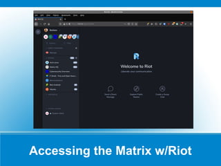 Matrix Is A Protocol; Synapse Is The Matrix Server | PPT