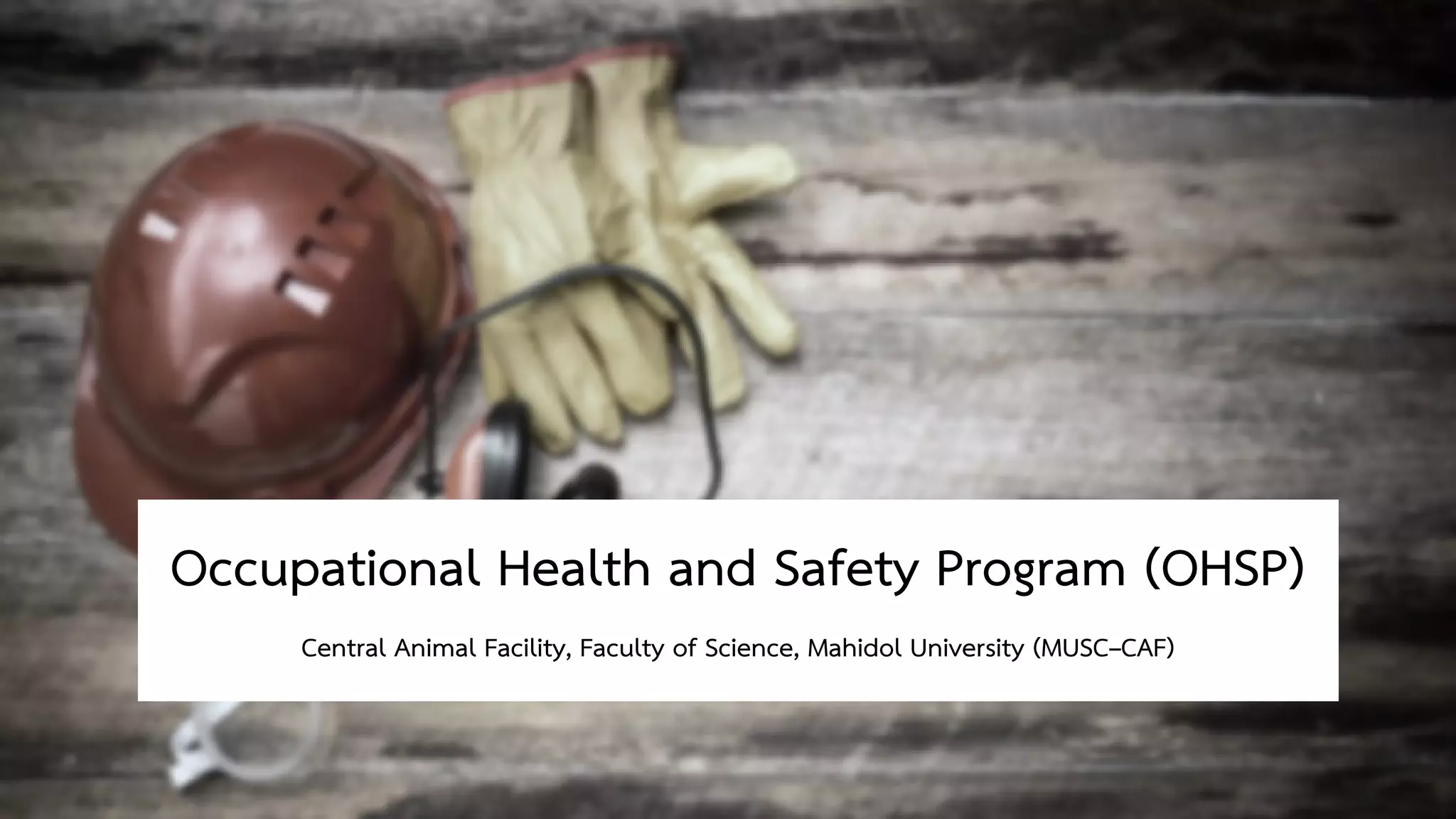 Occupational Health and Safety | PPT