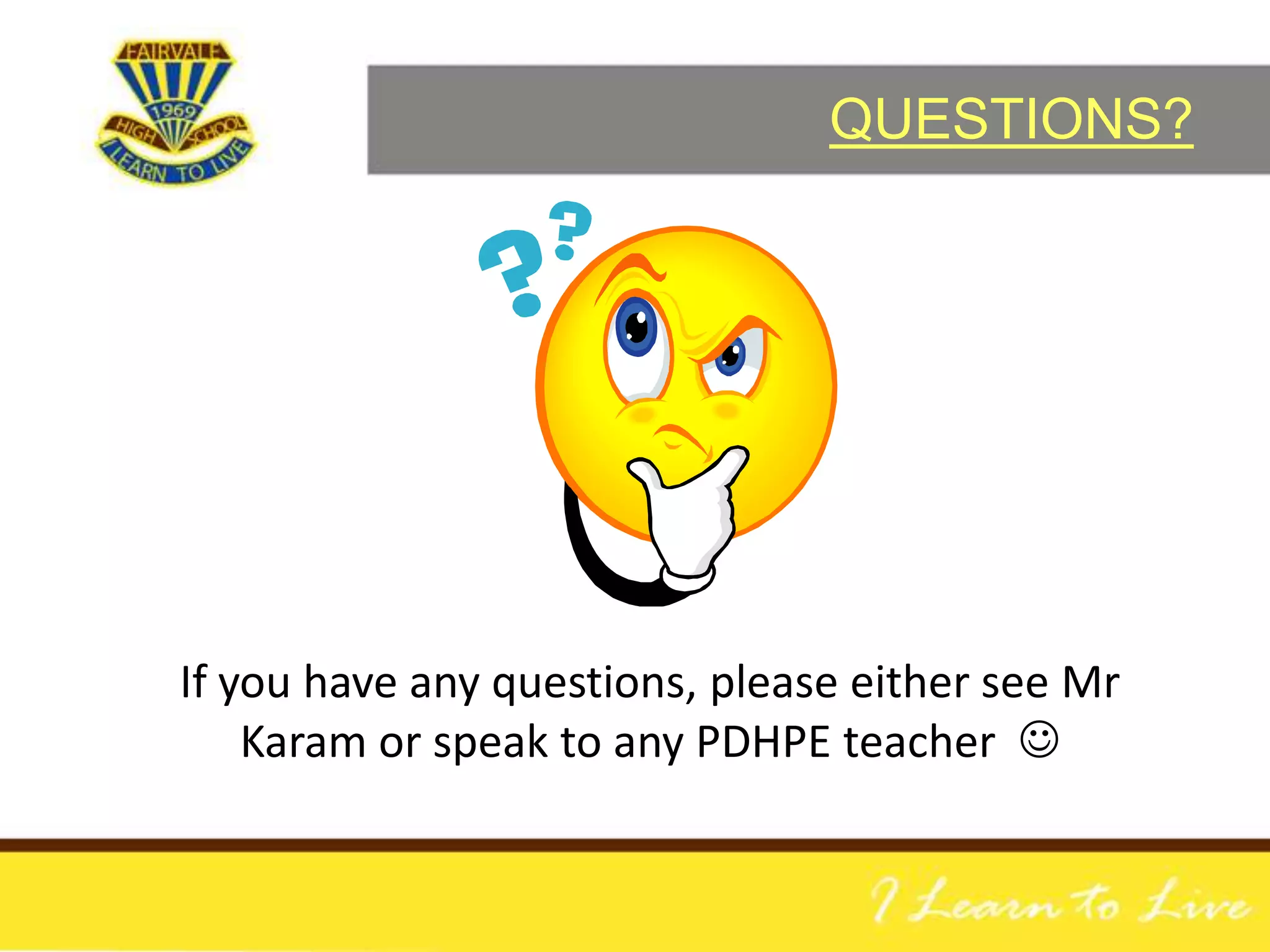 Subject selection - PDHPE | PPTX