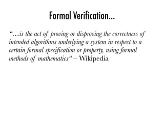 Formal Verification | PDF