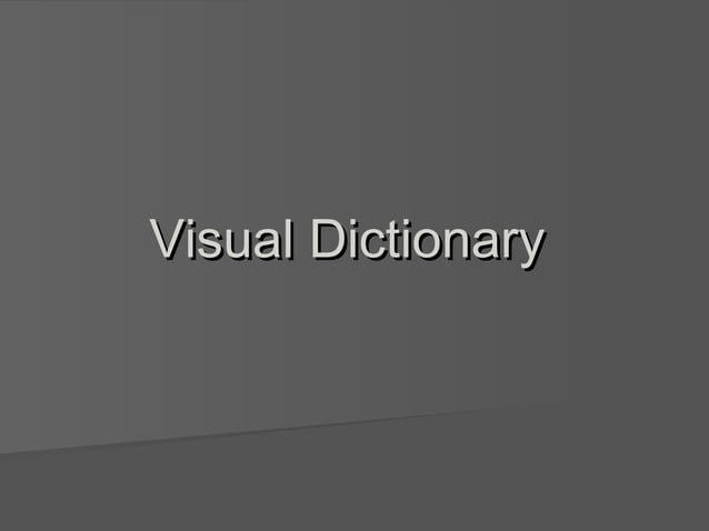 visual dictionary | PPT