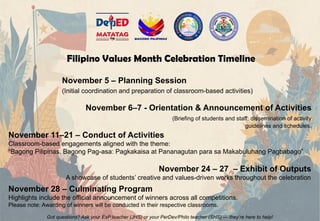 Filipino values month celebration 2025 values education | PPTX