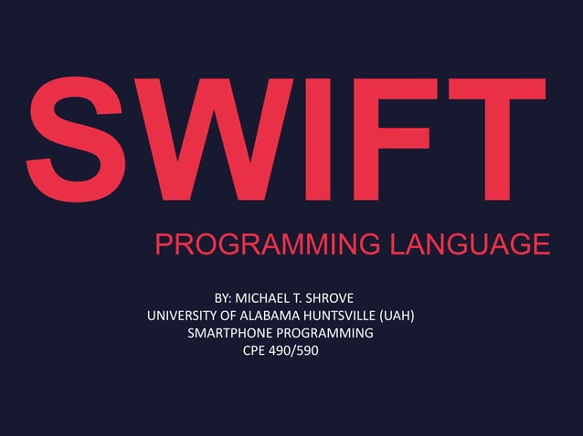 Swift 3 | PPT