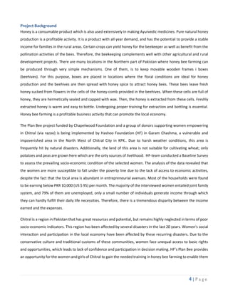 Plan Bee Chitral Reporting Period Update - Creating an Enabling ...