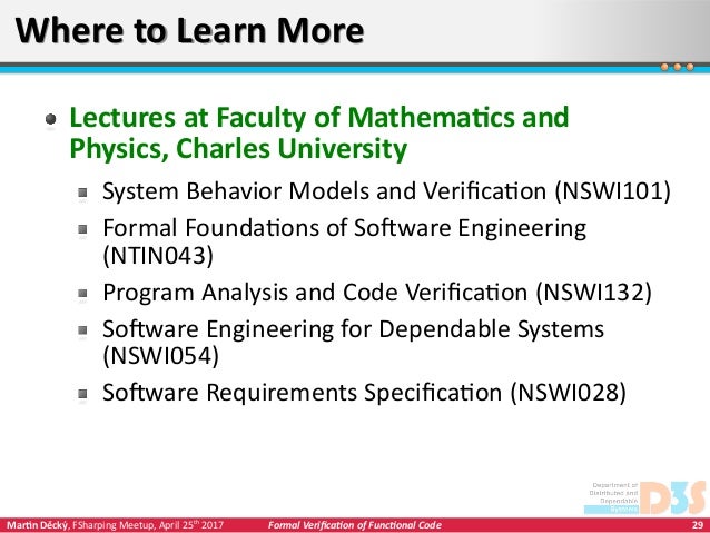 Formal Verification Of Functional Code