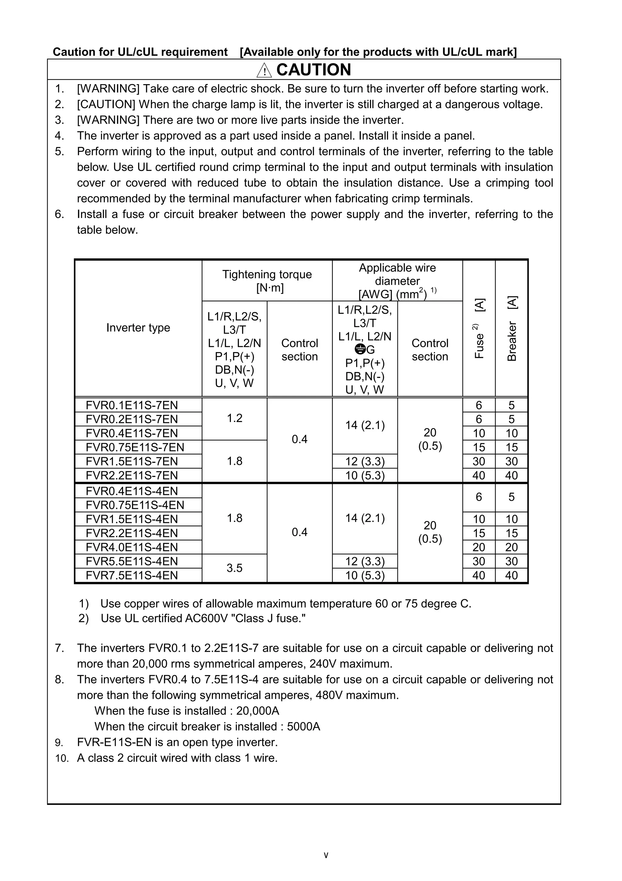 Fvr e11 manual | PDF