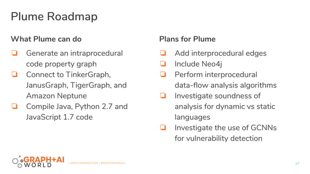 Plume - A Code Property Graph Extraction and Analysis Library | PPT