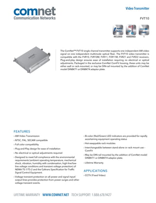 ComNet FVT10 Data Sheet | PDF