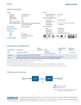 ComNet FVT10 Data Sheet | PDF