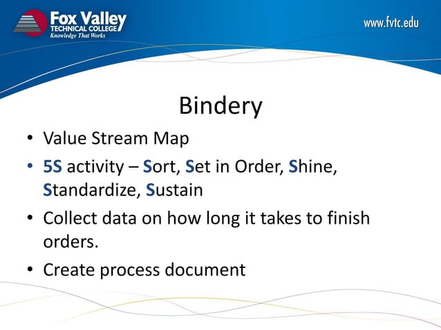 Fox Valley Technical College: The Lean Movement | PDF | Logistics and ...
