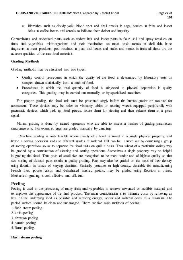 Fruits & vegetables Technology