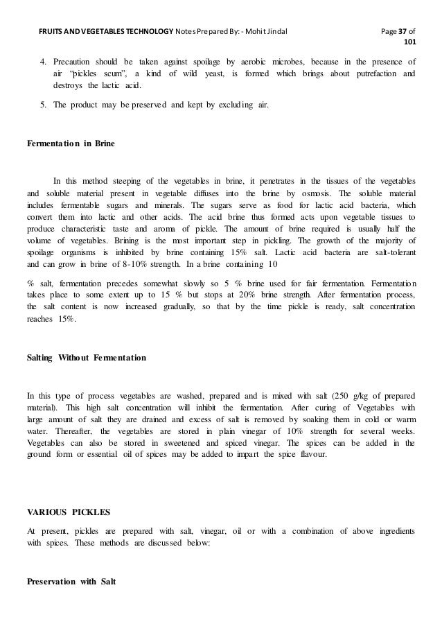 Fruits & vegetables Technology