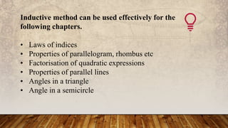 Deductive and inductive method ppt | PPTX