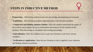 Deductive and inductive method ppt | PPTX