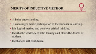 Deductive and inductive method ppt | PPTX