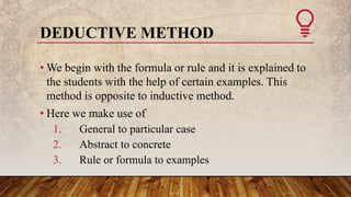 Deductive and inductive method ppt | PPTX | Physics | Science