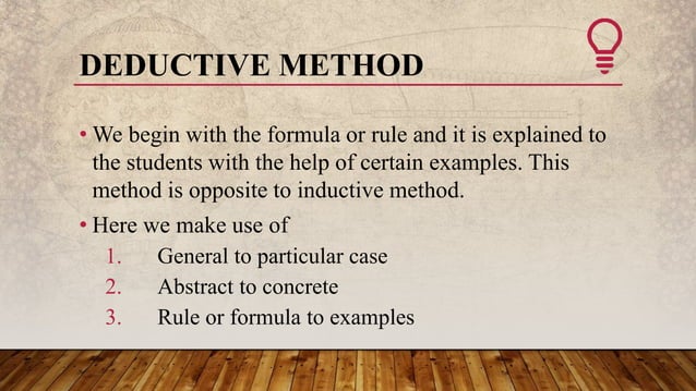 Deductive and inductive method ppt | PPTX | Physics | Science