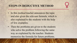 Deductive and inductive method ppt | PPTX | Physics | Science
