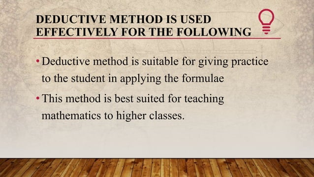 Deductive and inductive method ppt | PPTX | Physics | Science