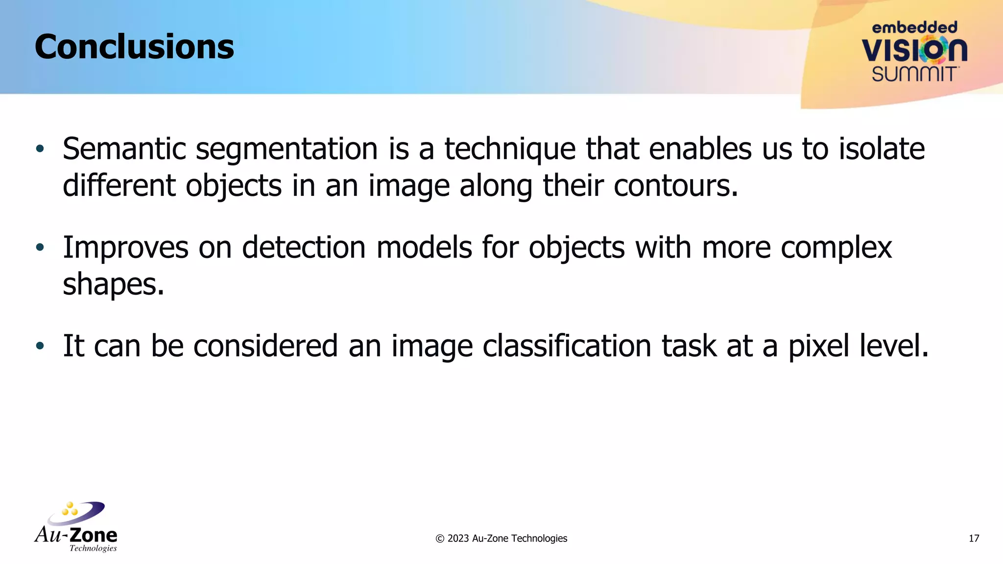 “Introduction to Semantic Segmentation,” a Presentation from Au-Zone Technologies | PDF
