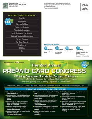 The 2nd Annual Prepaid Card Congress | PDF