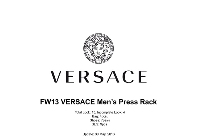 Fw13 versace men press rack | PDF