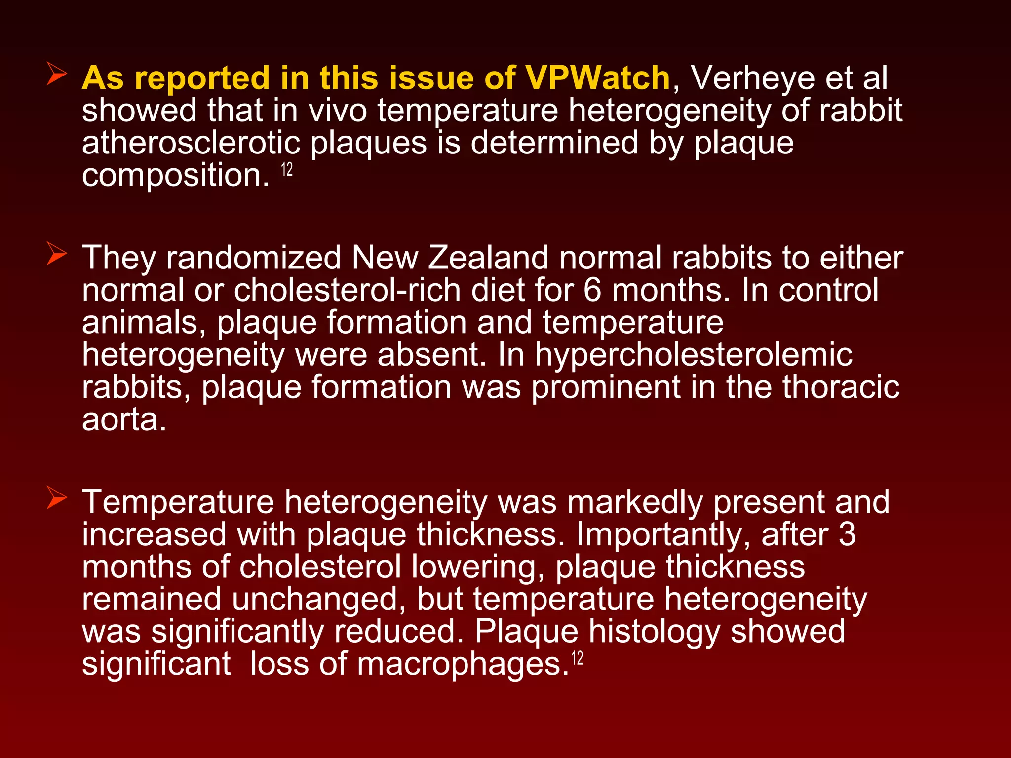 095 thermography idenitfying vulnerable plaques | PPT