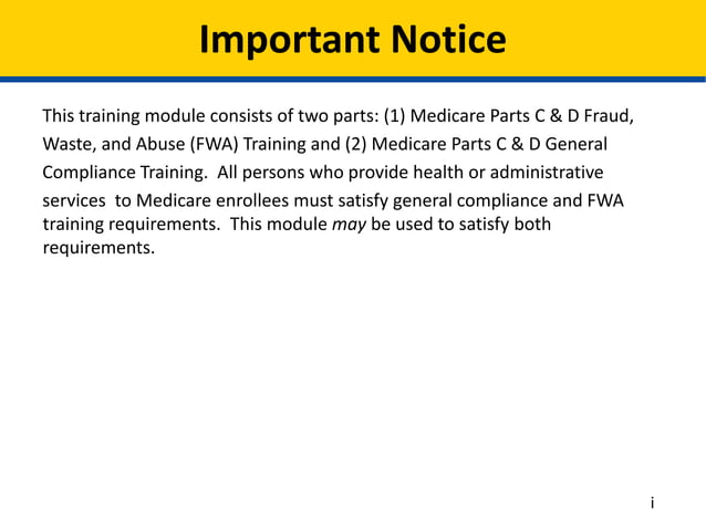 Medicare compliance training | PPTX | Law