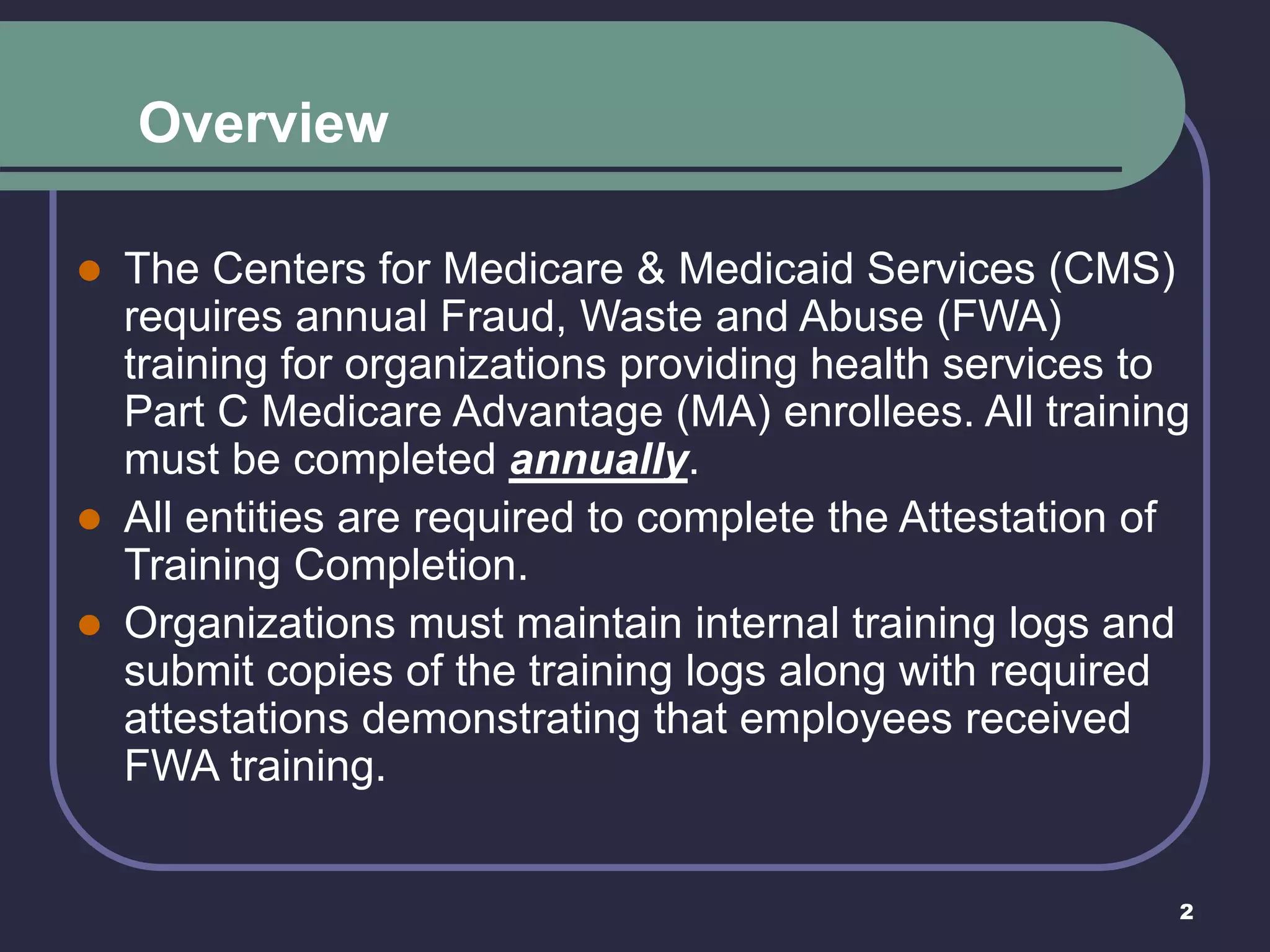 2022 Fraud, Waste, & Abuse Training | PPT