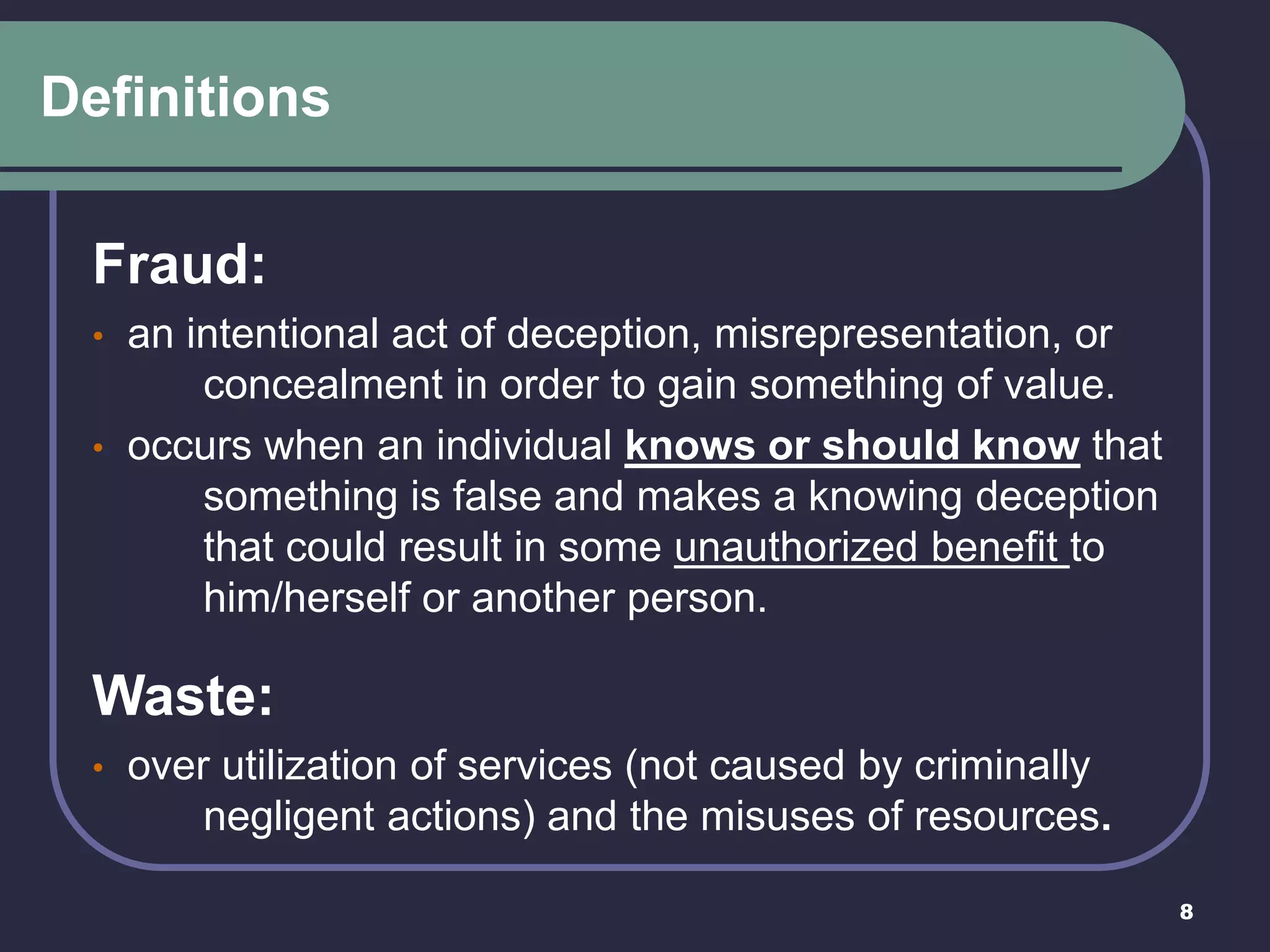 2022 Fraud, Waste, & Abuse Training | PPT