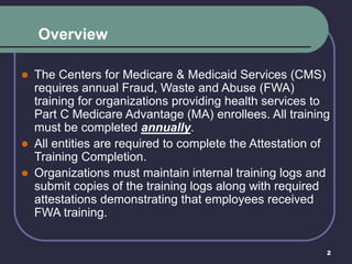 2022 Fraud, Waste, & Abuse Training | PPT