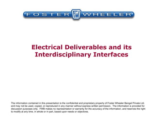 Fwb Electrical Deliverables Interdisciplinary Interfaces | PPT