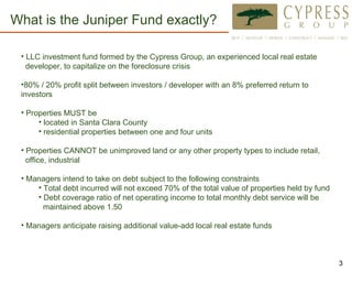 Update On Juniper Fund Sep 2010 | PPT | Financial Industry | Industries