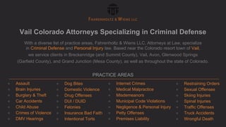 Vail Colorado Trial Lawyers - Criminal & Civil | PPT