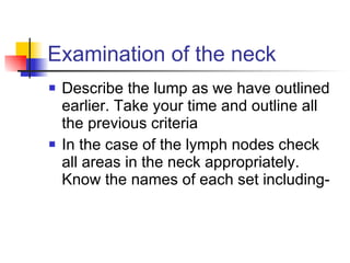 Fwd: Bambury Tutorial on Head and Neck | PPT