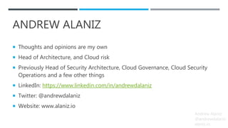 Deleting Amazon Accounts - Andrew Alaniz - fwd:cloudsec | PPTX
