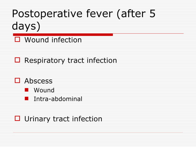 Fwd: Post op complications | PPT