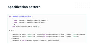 "Harnessing the Specification Pattern: Streamlining and Optimizing Data Handling", Vladyslav ...