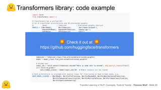 Thomas Wolf "An Introduction to Transfer Learning and Hugging Face" | PDF