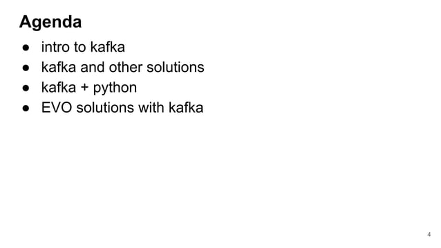 Oleksandr Tarasenko "Using Kafka in your python applications" | PPT