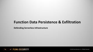 Winning in the Dark: Defending Serverless Infrastructure | PDF | Cloud Computing | Internet